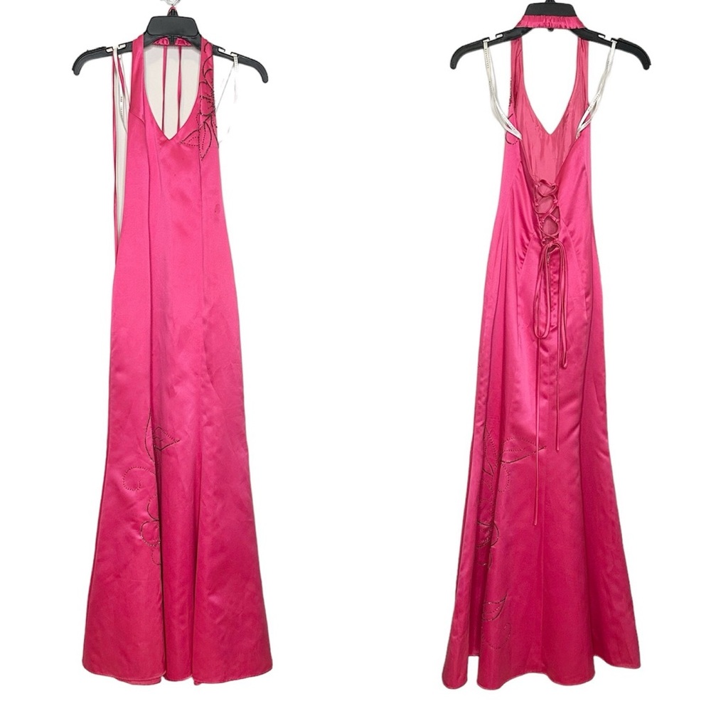 Masquerade Barbie Pink Halter Prom Dress / Ball Gown - Gem